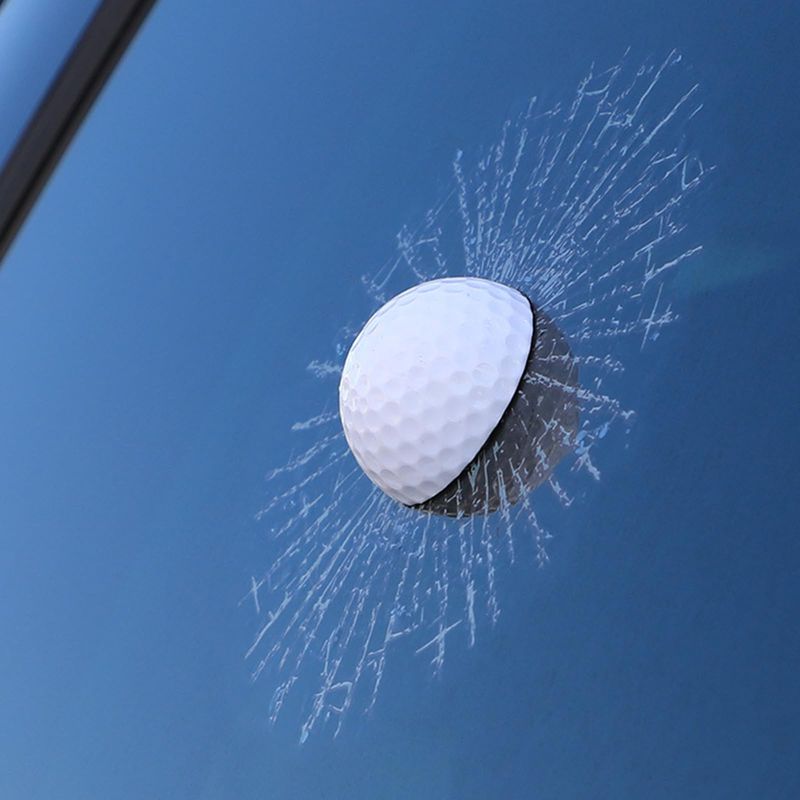 COGEEK 3D Prank Tricky Broken Glass Sticker Car Window Ball Hits Self ...