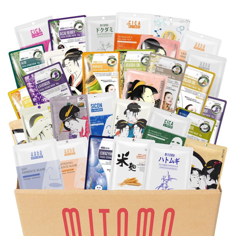 Made by MITOMO Japan Pack Individually Wrapped 100 Lucky Bags Face Pack ...