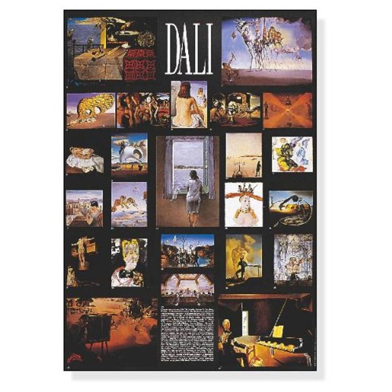 Poster Salvador Dali Collage of Dali most famous works - Online ...