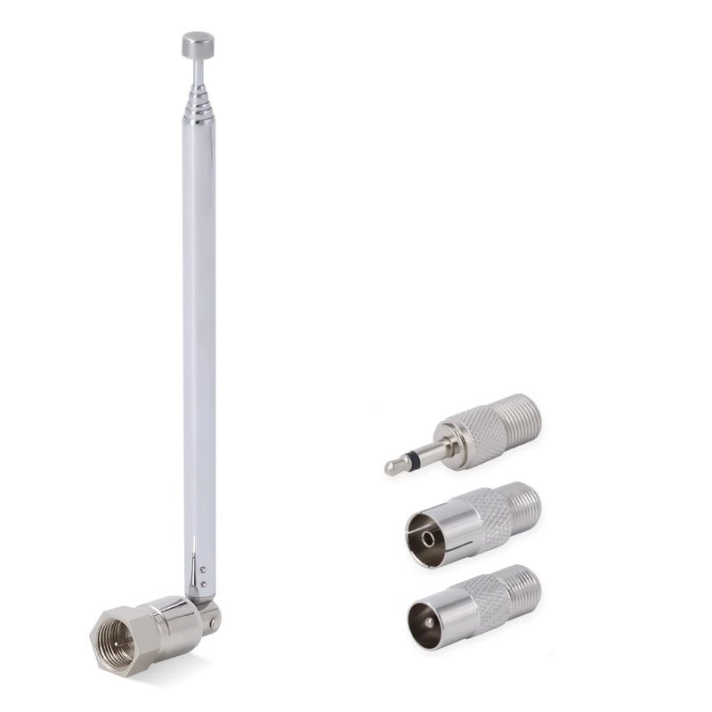 Telescopic FM Antenna with F Connector Type 75 Unbal, Dab Replacement ...