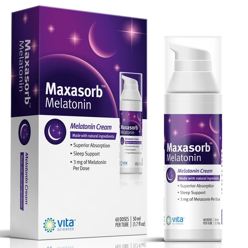 Vita Sciences Maxasorb Melatonin Cream for Sleep Rich Melatonin 3mg ...