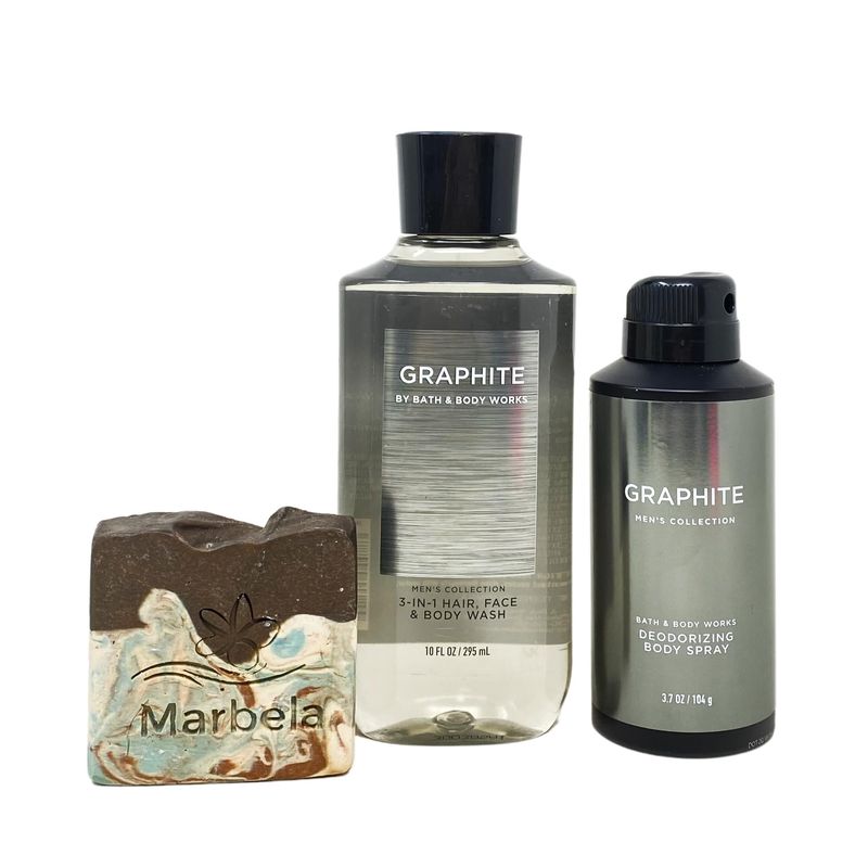 Bath & Body Works Men's Collection GRAPHITE 3-in-1 Hair, Face & Body ...