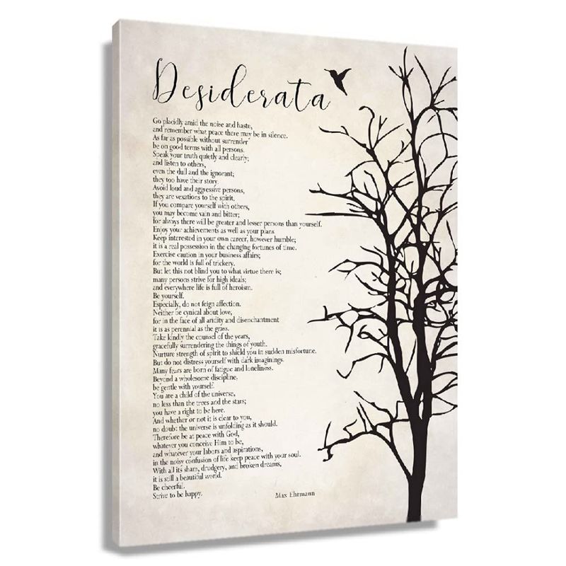 Desiderata Poem Framed Inspirational Wall Art Posters Encouraging ...
