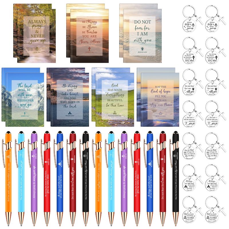 42Pcs Bible Notebooks Christian Gifts Set Bulk Christian Scripture ...
