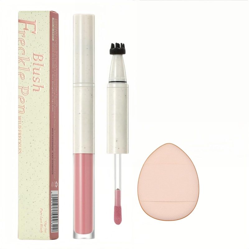 Natural Freckle Blush Pen, 2-in-1 Light Brown Liquid Freckle Stamp and ...