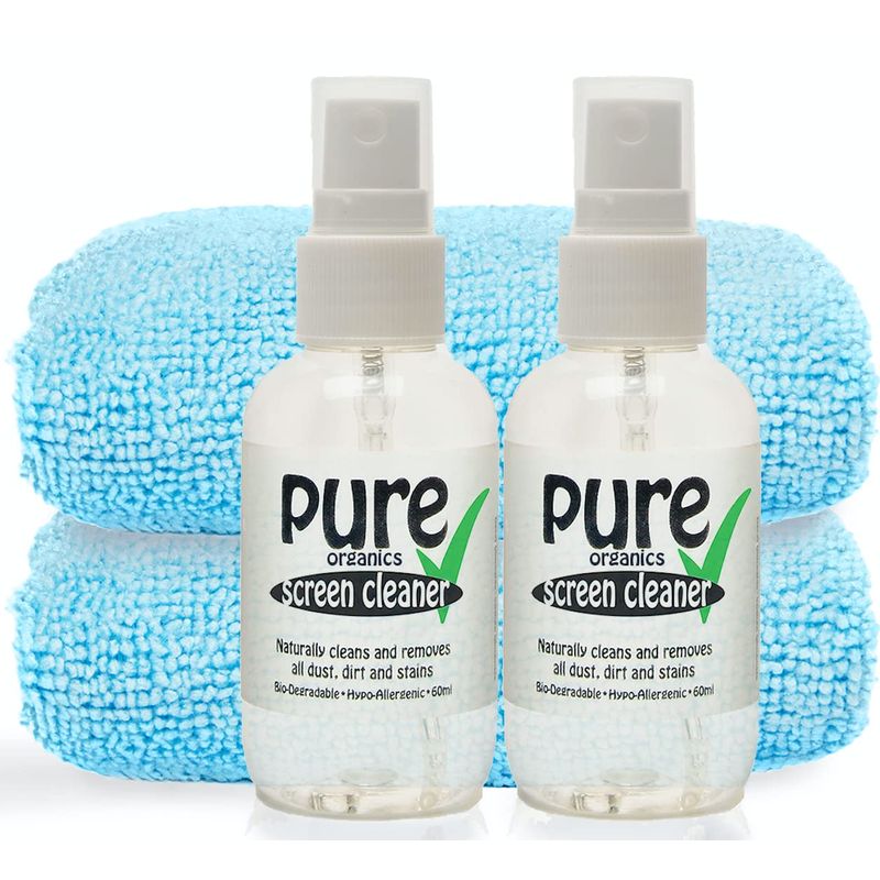 All Natural SCREEN CLEANER KIT - by Ecopure 60ml x2. Contains only Eco ...
