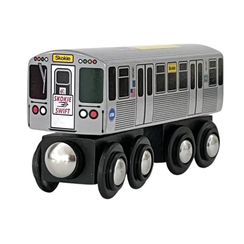 Munipals MP03-11YW Wooden Subway L Train Car CTA Yellow Line 5000 ...