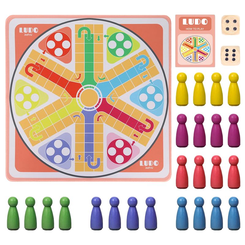 20 Inches Ludo Board Game,2-6 Players Ludo Game for Adults,Ludo ...