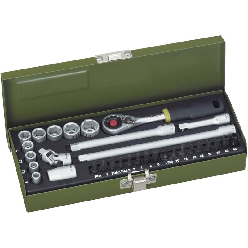 PROXXON 23078 Precision Mechanics Set with Micro Compact Ratchet 6.3 mm ...