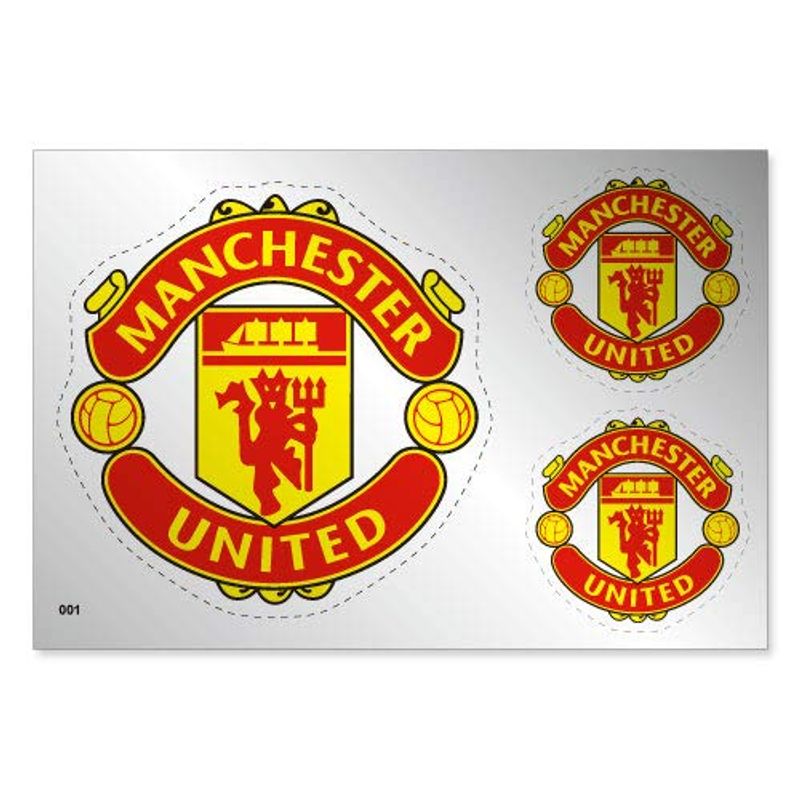 Manchester United Silver Sticker Set of 3 [sts001] - Online Marketplace ...