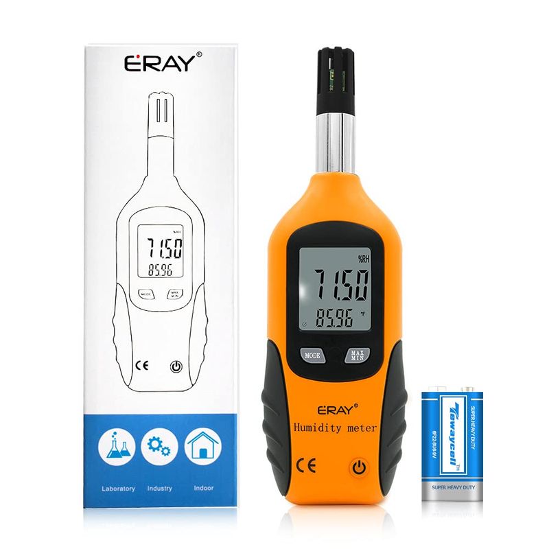 Digital Psychrometer Thermometer Hygrometer with Backlight, ERAY ...