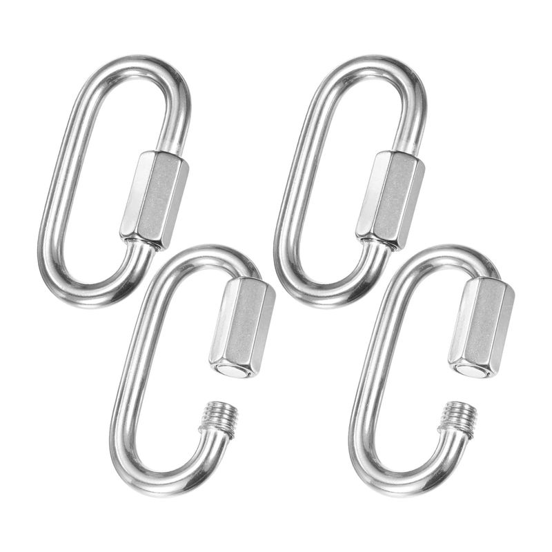 M METERXITY 4-Pack Quick Chain Link Connector, M6 1/4" 316 Stainless ...