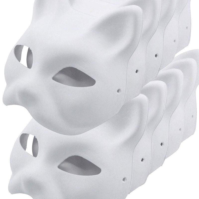 Yabber Cat Masks | 10 Pack | Mask Painting for Kids | Arts & Crafts for ...