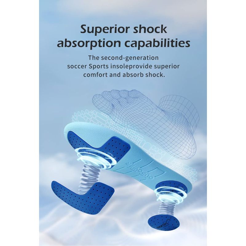 OUPOWER Soccer Cleats Insoles Cleat Boot Shoe Insoles Inserts Pad Poron ...