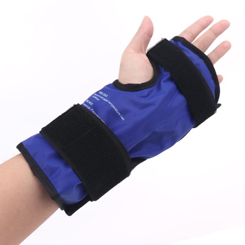 NEWGO Wrist Ice Pack Wrap, Reusable Gel Ice Packs for Hand Injuries ...