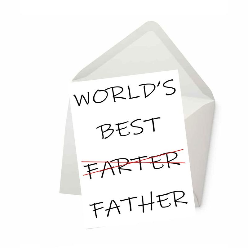 World's Best Farter, funny fathers day cards, fathers day card husband ...