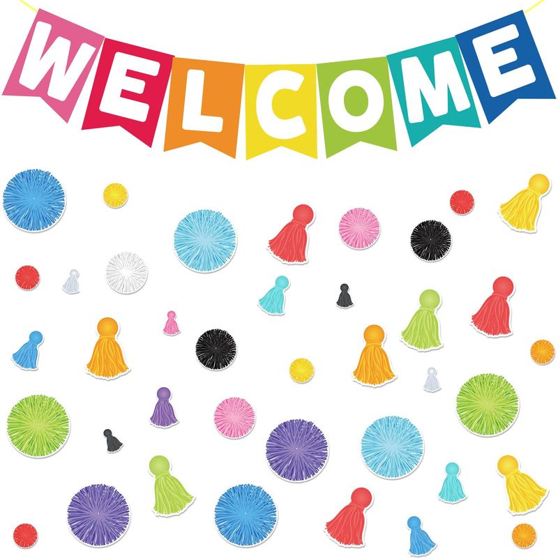 67 Pcs Welcome Banner Welcome Bulletin Board Set Bright and Colorful ...