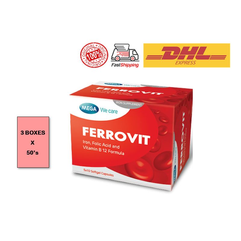 3X FERROVIT Iron Supplement 5X 10's For Pregnant Women Iron Deficiency ...