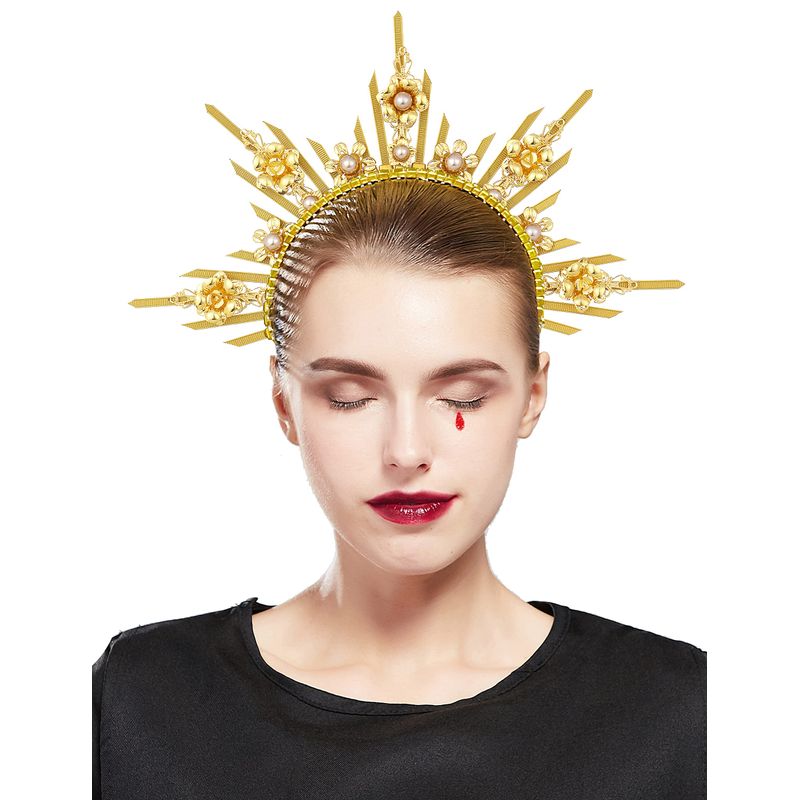 Fantherin Mary Halo Crown Headband Spiked Zip Tie Halo Crown Sunburst ...