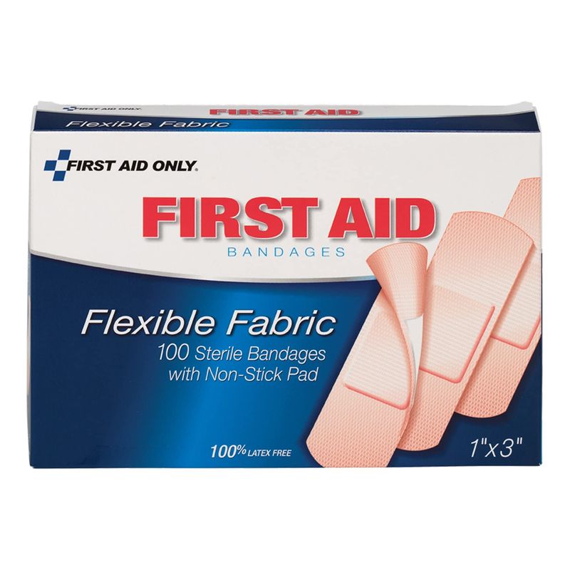 First Aid Only Fabric Bandages, 1" x 3", Box Of 100 - Online ...