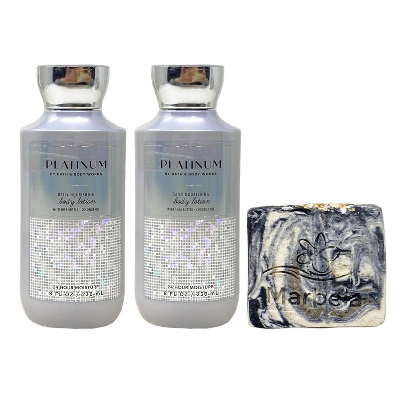 Bath & Body Works Platinum 2 Pack Daily Nourishing Body Lotion Set with ...
