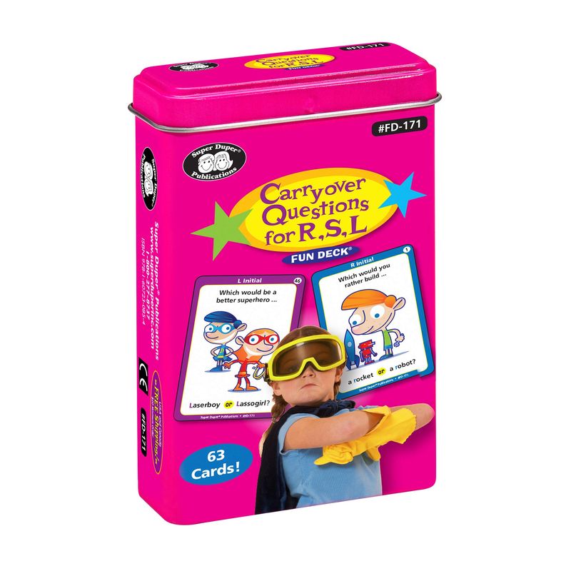 Super Duper Publications | Carryover Questions for R, S, L Fun Deck ...