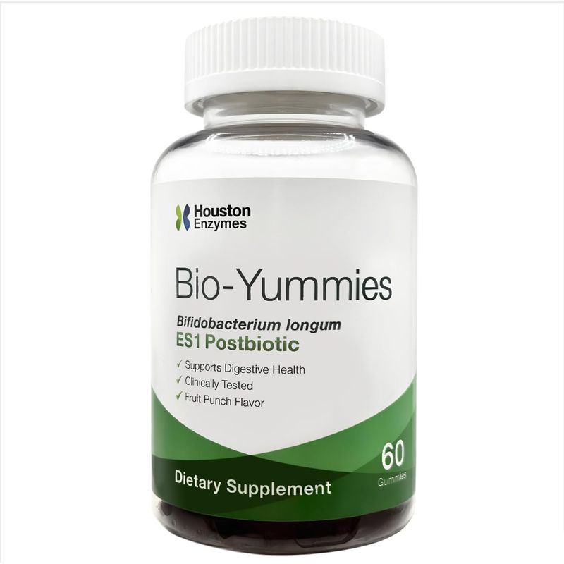Houston Enzymes BioYummies - Chewable Gummies with ES1 Postbiotic for ...