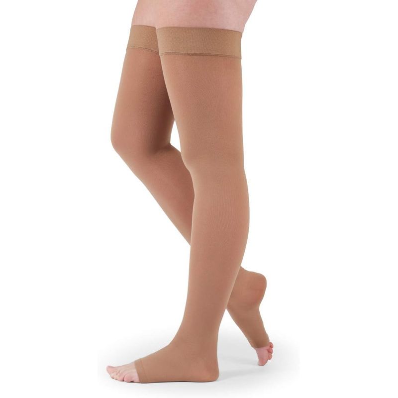 medi Assure 20-30 mmHg Thigh High Compression Stockings with Silicone ...