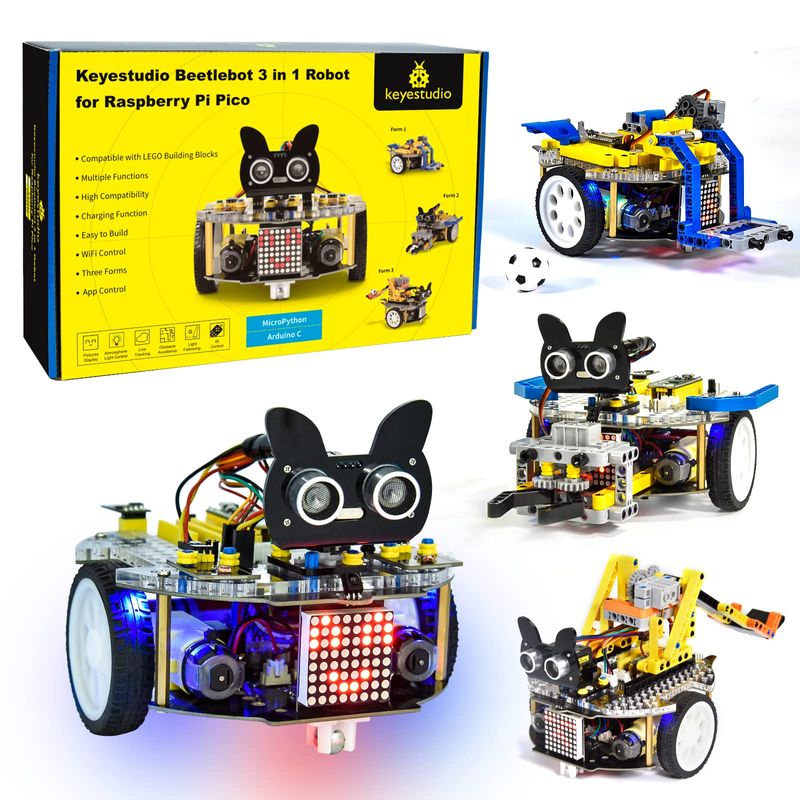 KEYESTUDIO Raspberry Pi Pico Robot Car Kit, Pi Pico Starter Kit ...