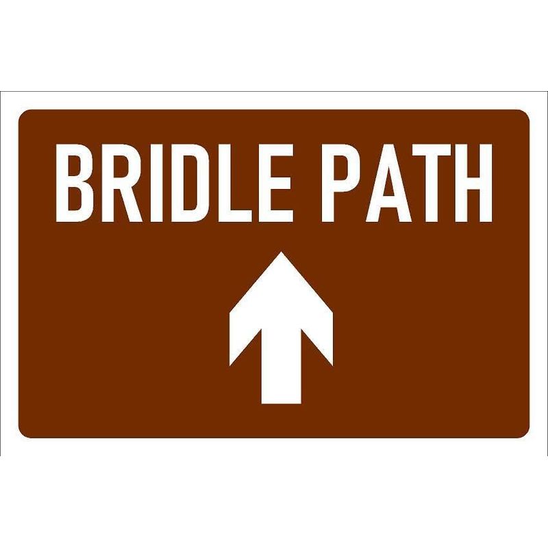 Bridle path, arrow up - 1mm flexible Plastic sign (200mm x 150mm ...