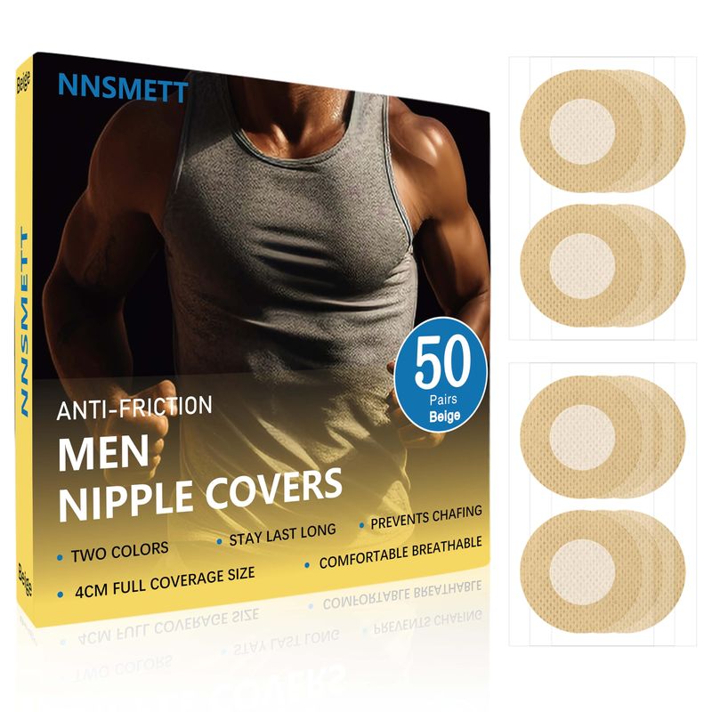 Nipple Covers Men,100Pcs (50 Pairs) Anti-Chafing Nipple Covers for Men ...