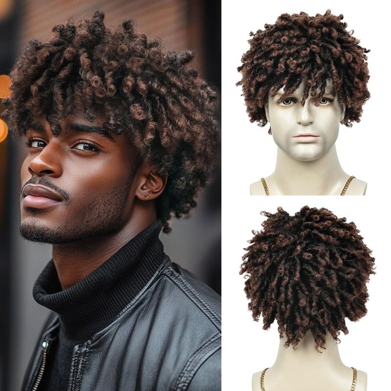 Becus Dreadlock Wig for Men Glueless Knotless Braided Wigs for Black Women Short Braided Wigs ...