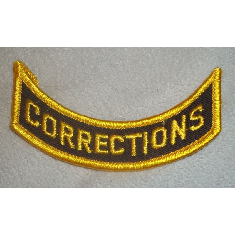 NEW NOS gold and Black Embroidered Uniform Arch Patch CORRECTIONS MAINE ...