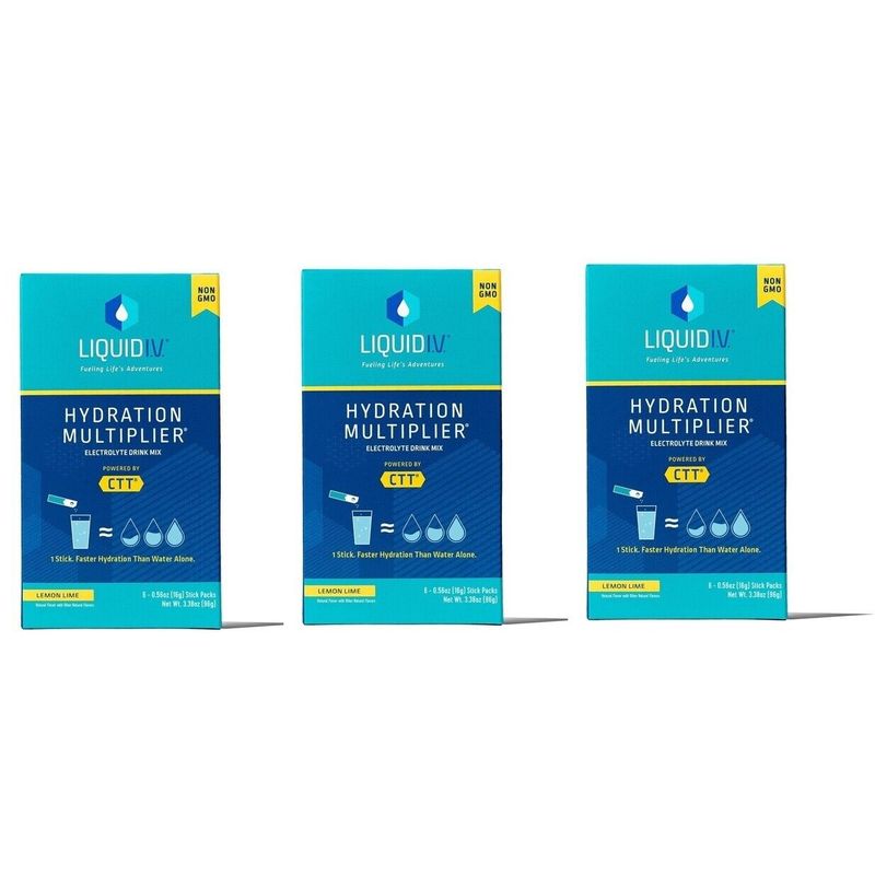 Liquid IV Electrolyte Lemon Lime Powder 6ct (3 Pack) - Online ...