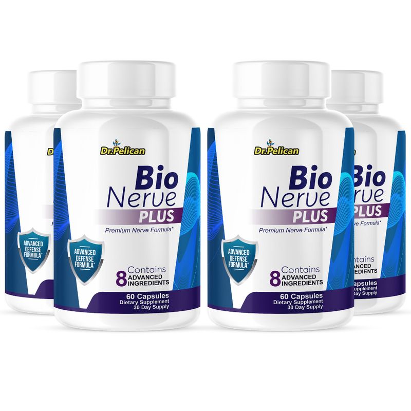 Bio Nerve Plus- Nerve & Brain Support- 4 Bottles- 240 Capsules - Online ...