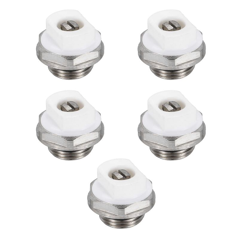 PATIKIL 3/8" BSP Male Thread Manual Radiator Air Vent Plugs, 5 Pack ...