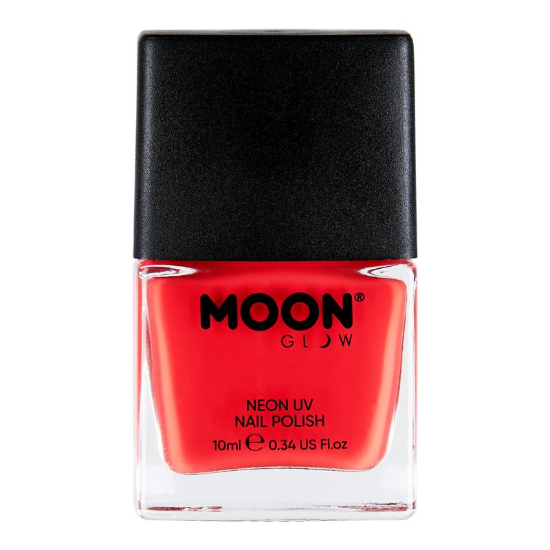 Neon UV Nail Polish by Moon Glow - Intense Red - Bright Neon Nail ...