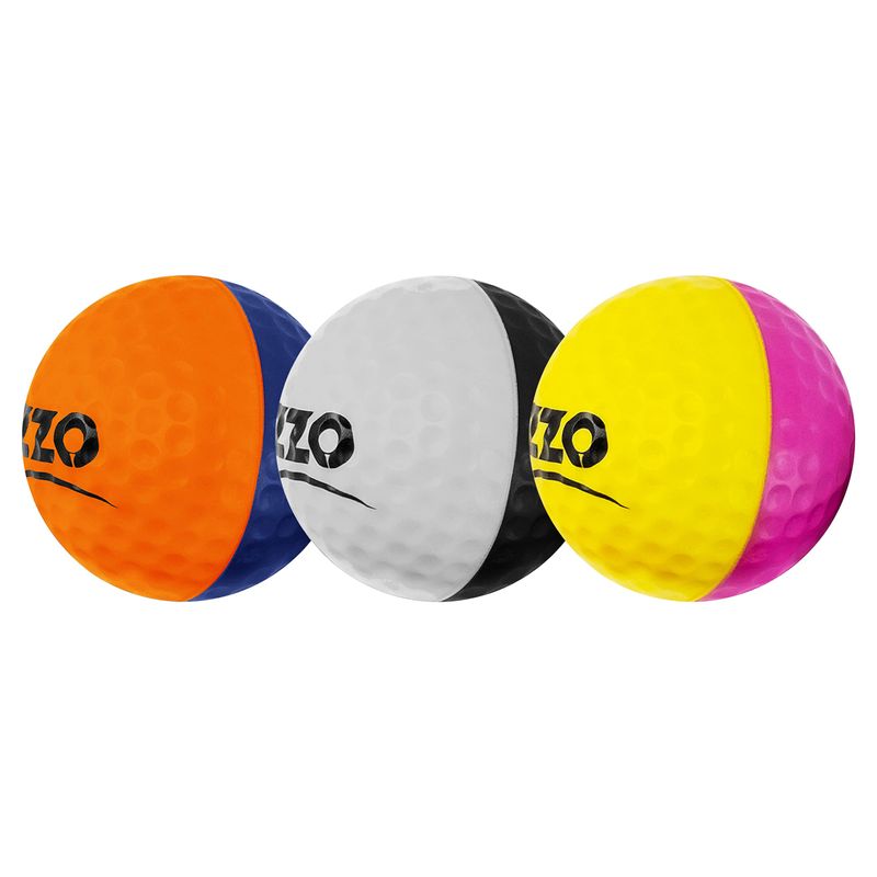 Izzo Tru-Spin Soft Flight Practice Golf Balls 12 Count, Two-Toned Foam ...