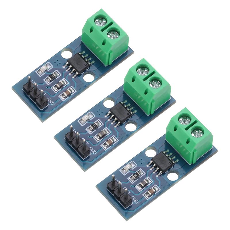 sourcing map 3pcs ACS712 Current Sensor Module 20A Range Hall Effect ...