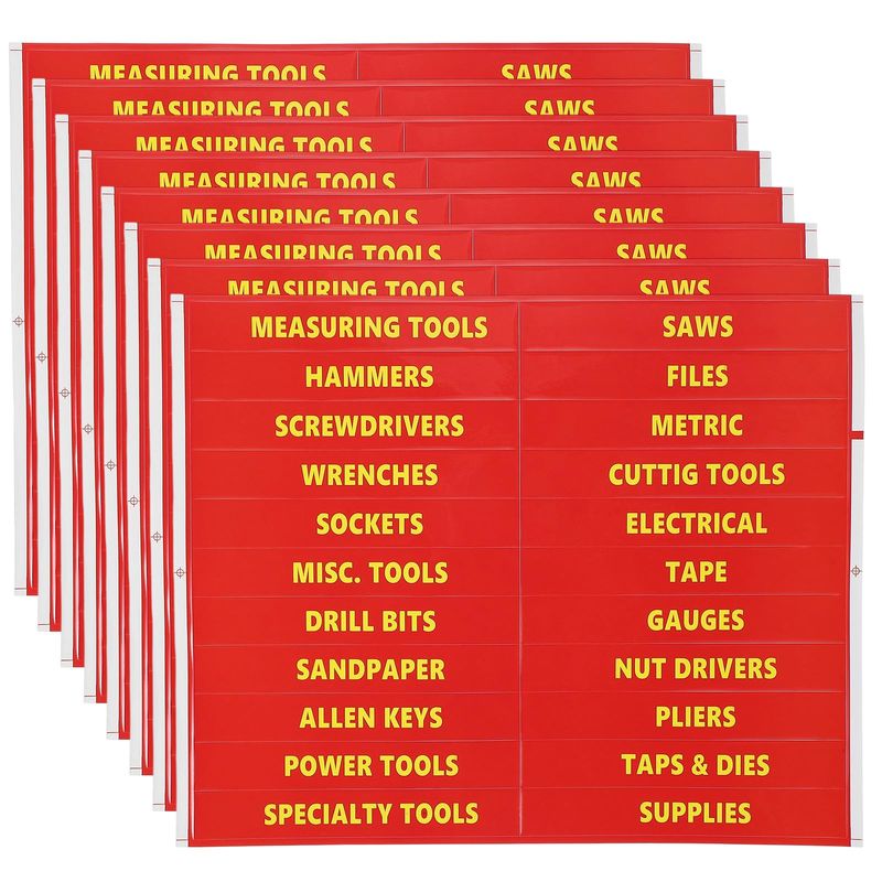 PATIKIL Tool Box Label Sticker, 8 Sheets Machine Organizer Decal ...