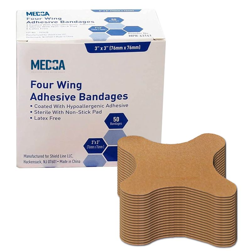 Flexible Knuckle Fabric Plasters Bandages - 50 Count Box of Flex Fabric ...