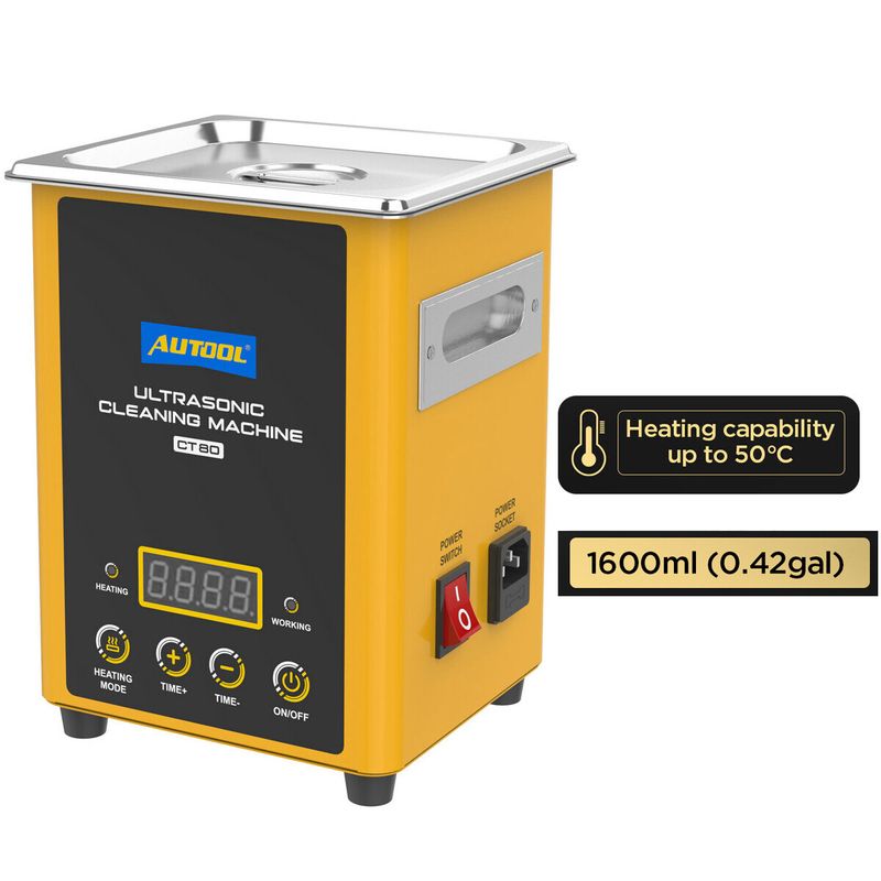 Ultrasonic Heating Cleaning Cleaner w/Timer Fuel Injector Jewelry Ring ...