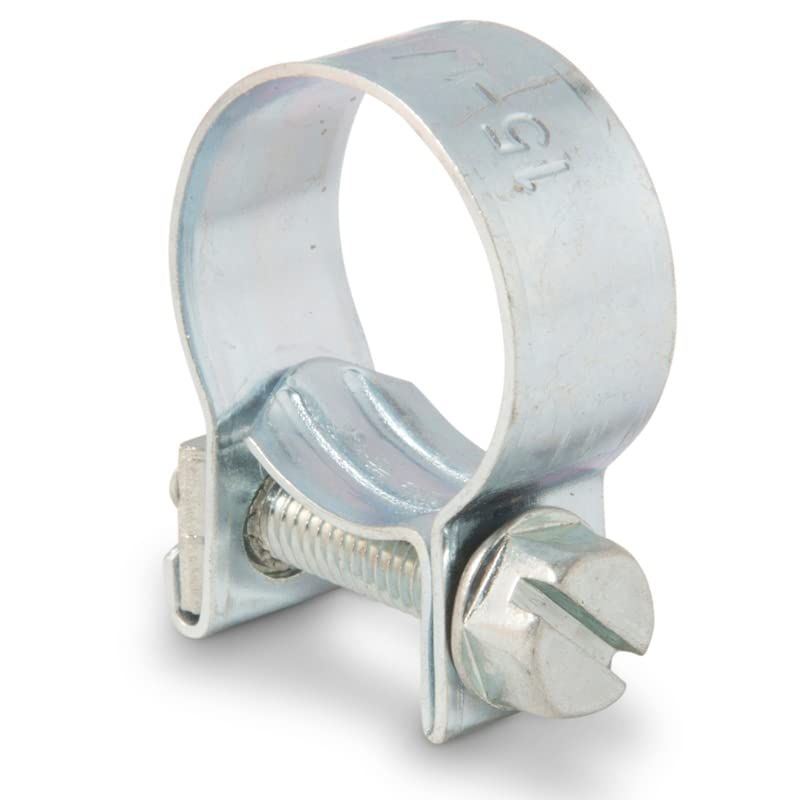 Mini Hose Clips Nut and Bolt Fuel Line Clamps Petrol Pipe Pack of 10 (7 ...