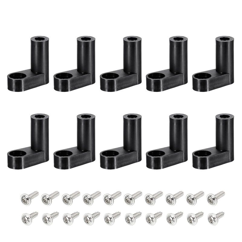 uxcell Fixed Leg Circuit Board Standoffs PCB Plastic Black Mounting ...