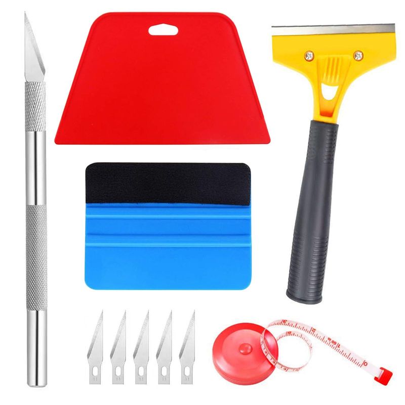 Car Vinyl Wrap Tool kit, 10PCS Window Film Install Tools, Wallpaper ...