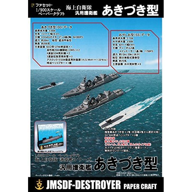 Papercraft Destroyer Akizuki Class Destroyer (Japanese 1/900 Scale ...