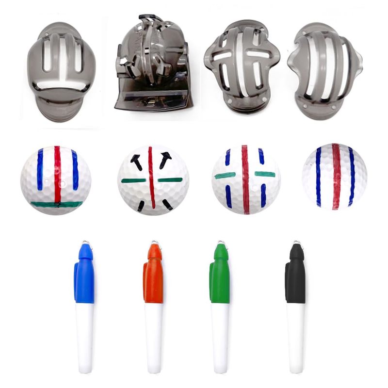 8 Pack Golf Ball Line Marker Tool,Golf Ball Alignment and ...