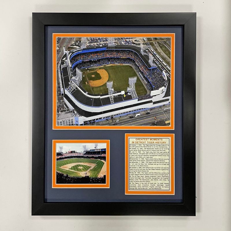 Legends Never Die "Detroit Tigers Tiger Stadium Framed Photo Collage ...