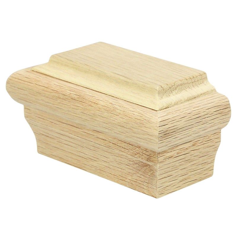Oak Box Half Newel Cap rebated to fit a 90mm Half Newel Post - Online ...