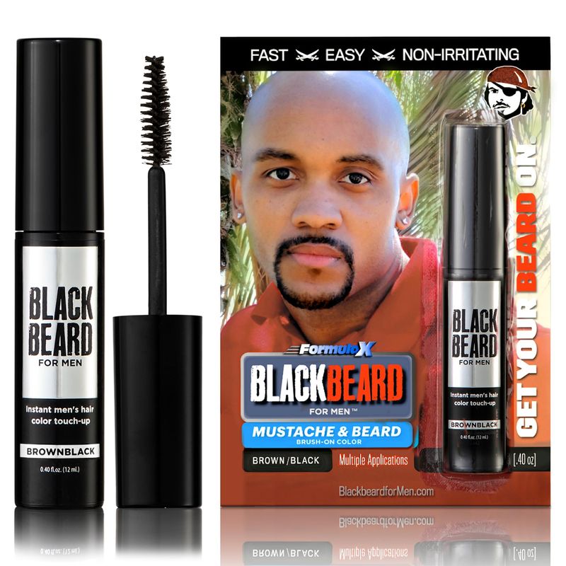 Blackbeard Formula X - Instant, Hypoallergenic, 1-Day Temporary Beard ...